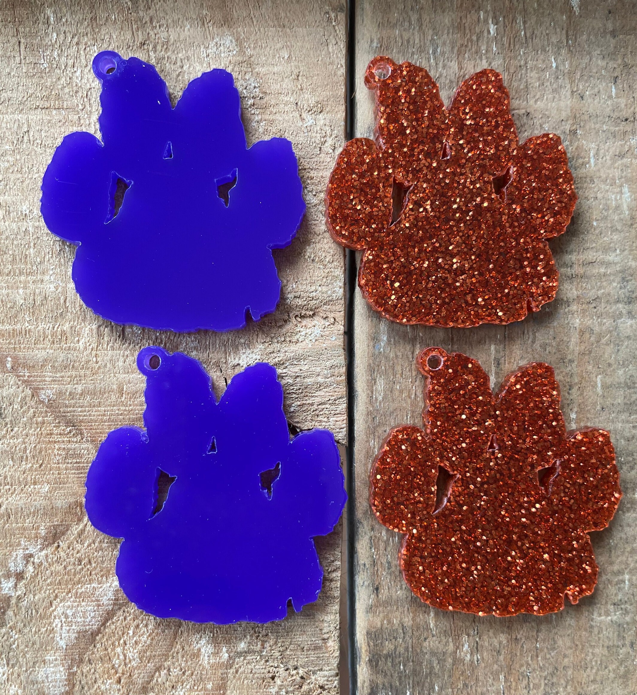 Custom Laser Cut Acrylic Paw Cut Out or Rough Edge Paw Necklace Earring ...