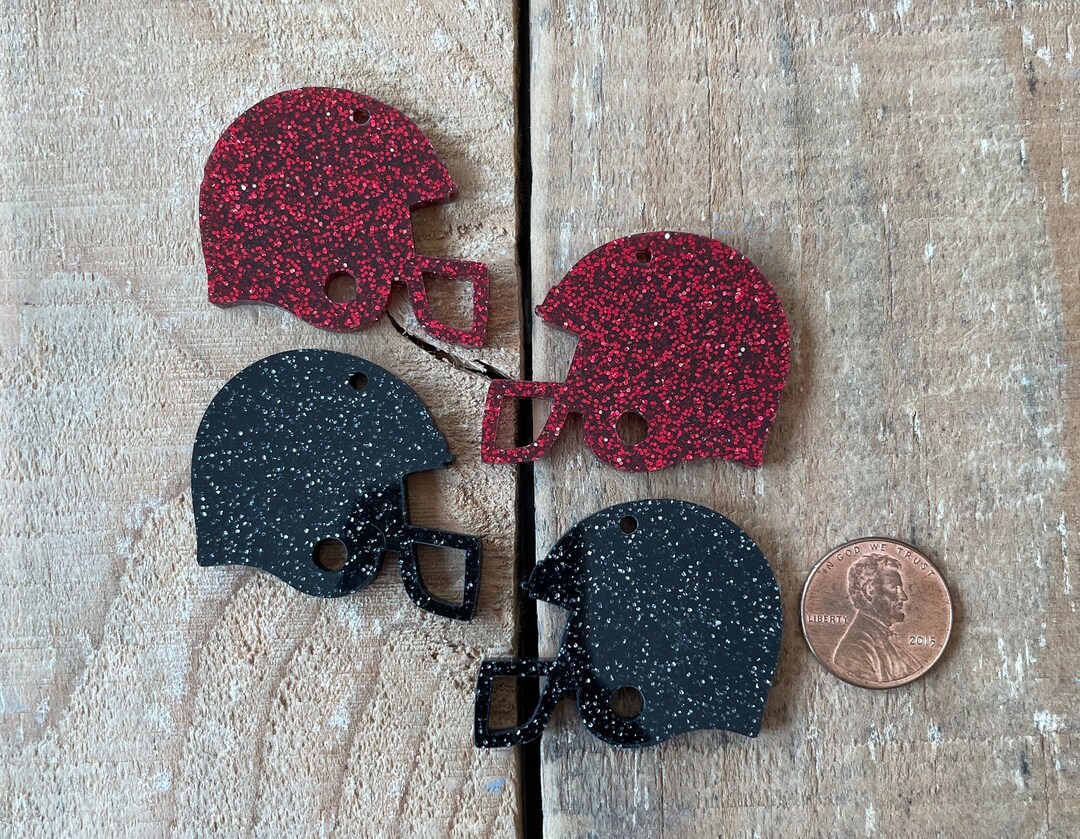 Custom Laser Cut Acrylic Football Helmet Earring Components, Sports ...