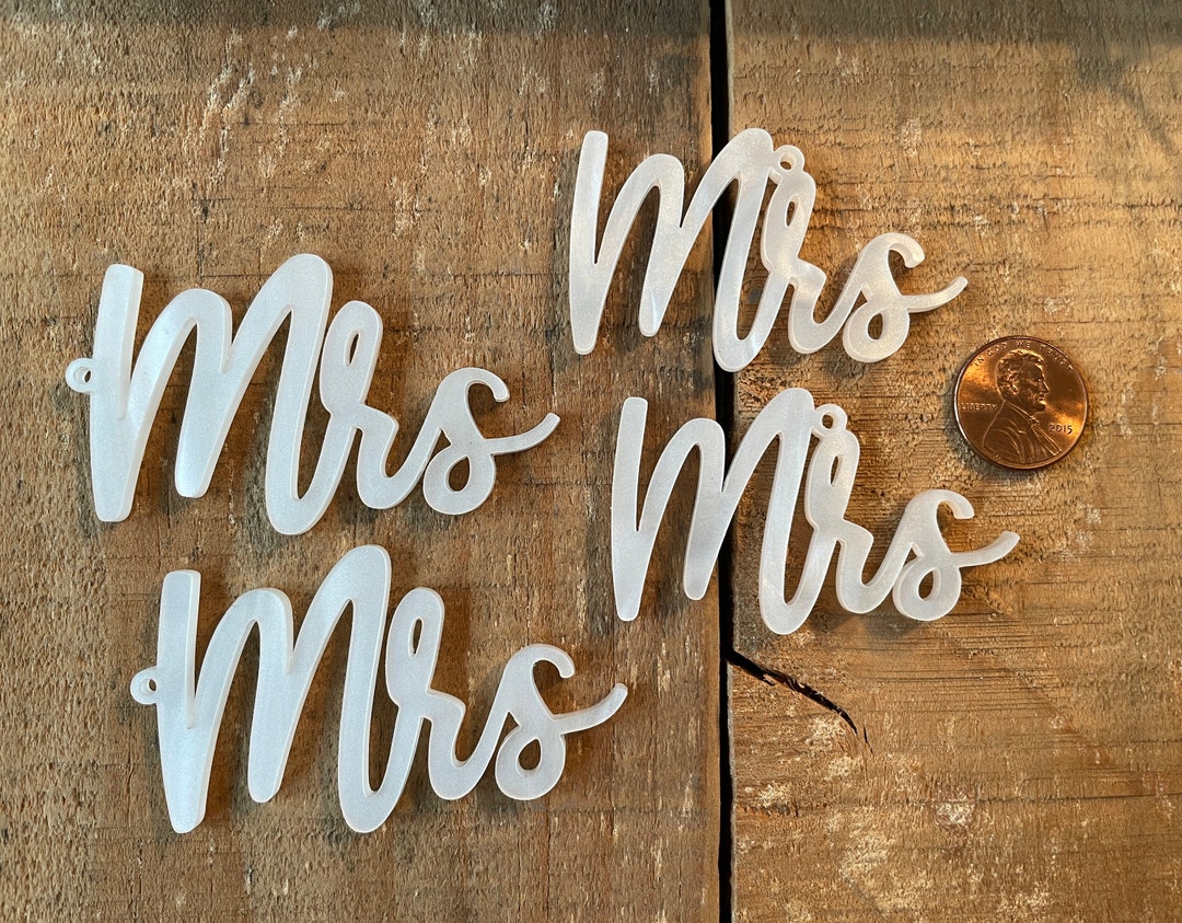 Wholesale Custom Laser Cut Word Mrs Script Earring, Bridal Earring 1 ...