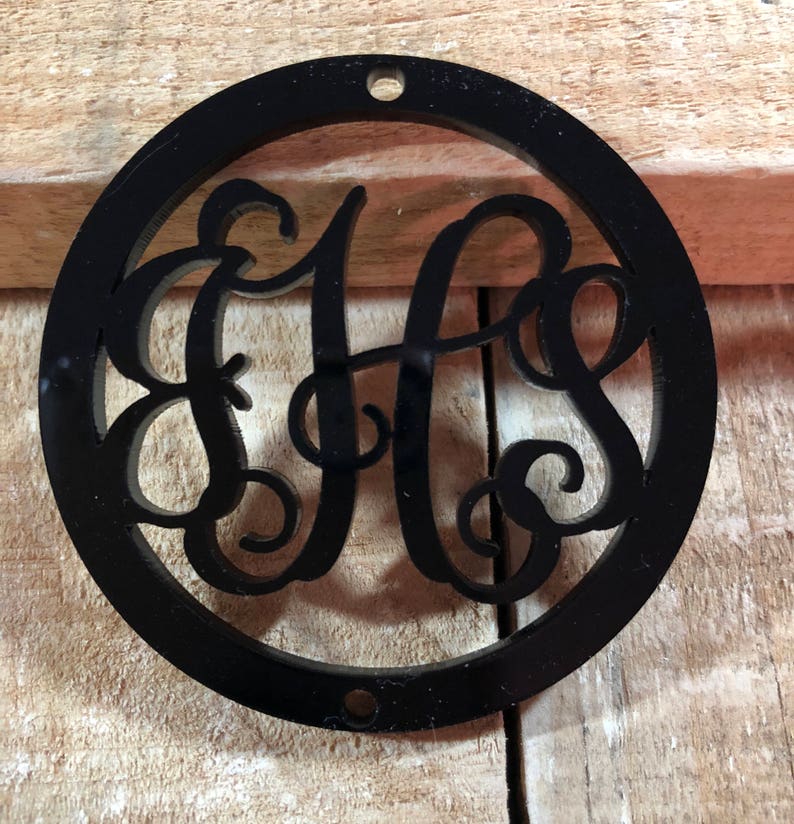 3 SIZE Custom Laser Cut Acrylic Monogram Pendants - Etsy