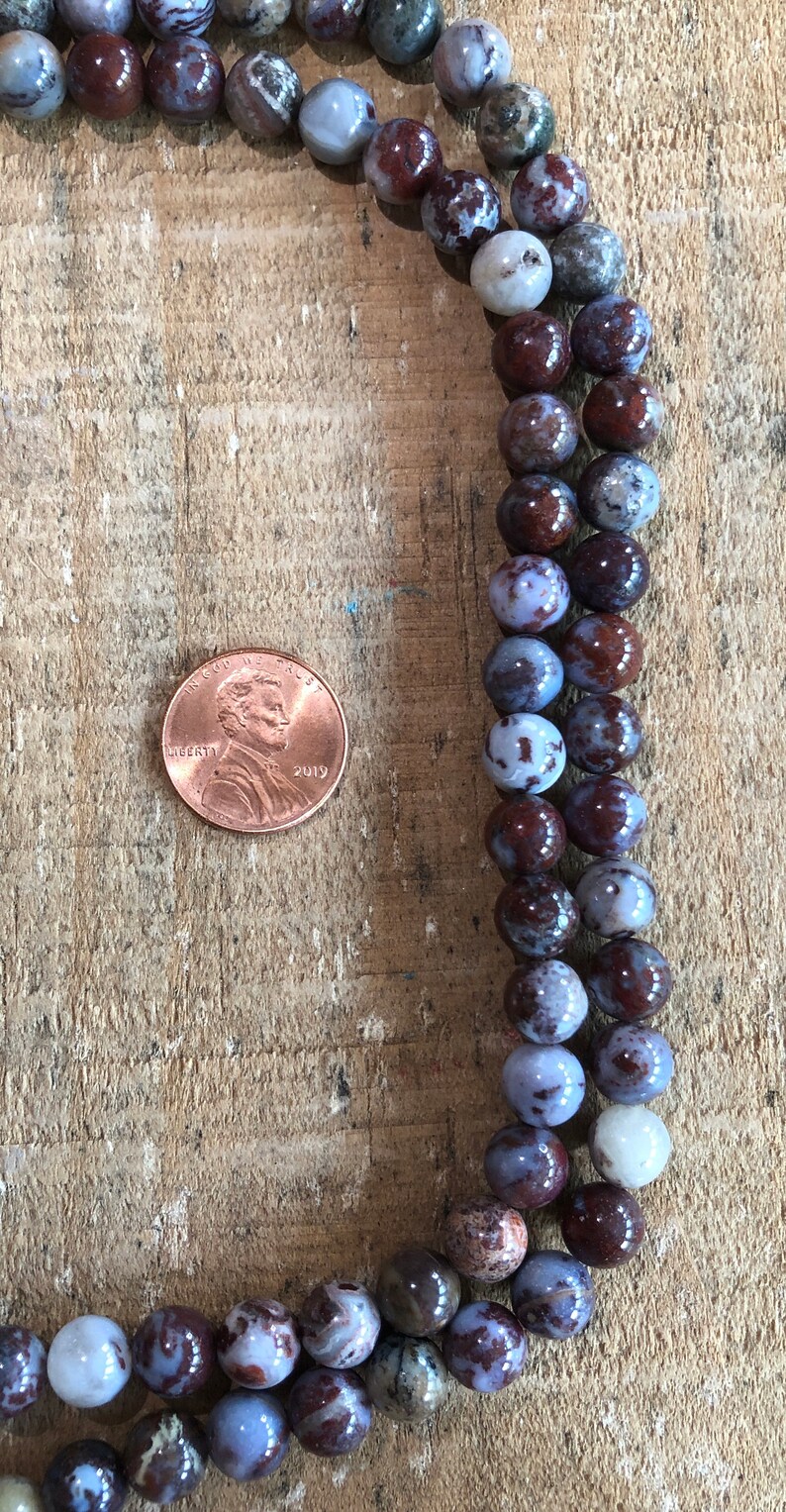 Red Bloodstone Agate Gemstone Round Polished 8mm Beads 15 - Etsy
