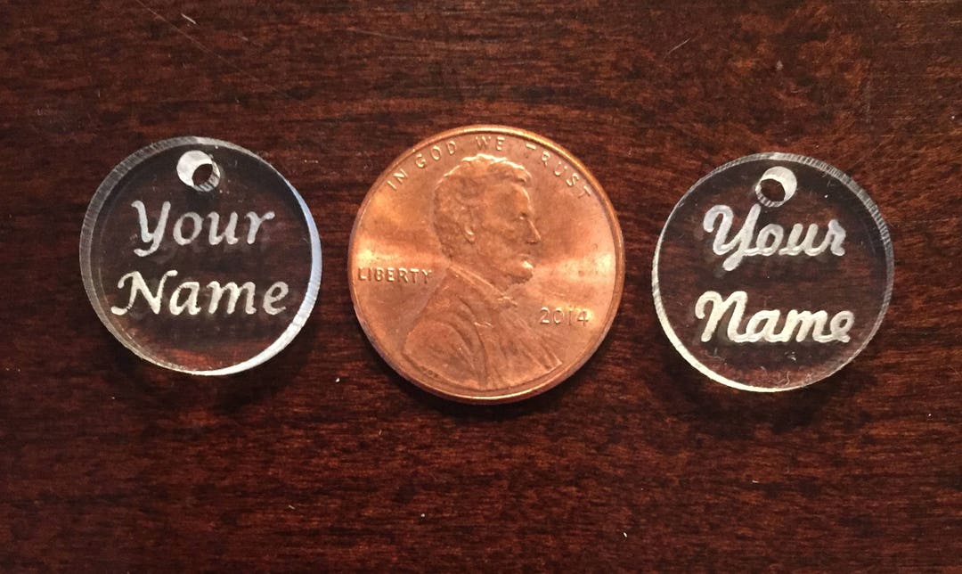 Wholesale Custom Laser Etched Small Jewelry Tag, Charm, Clear Acrylic ...