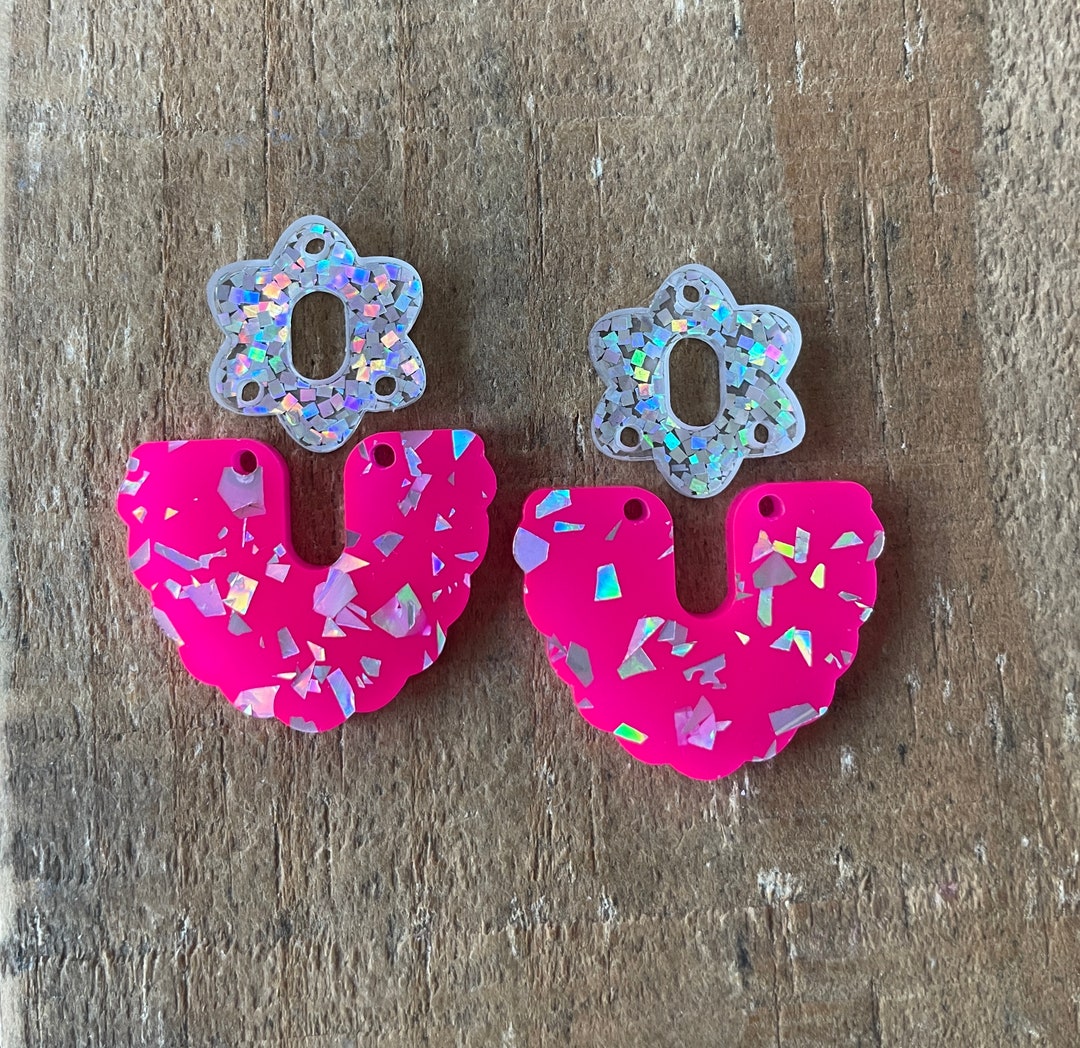 2 Piece Scallop Arch With Flower Topper Custom Laser Cut Acrylic ...