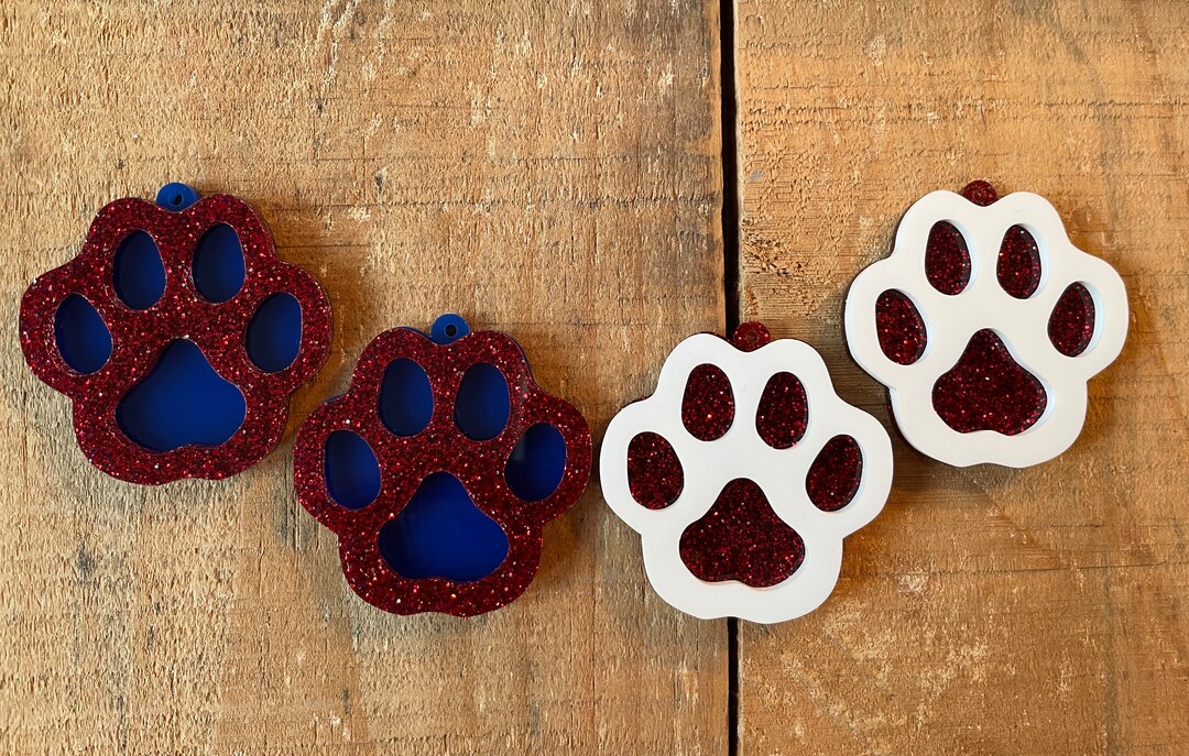 Wholesale Custom Laser Cut 2 Layer Unassembled Acrylic Paw Earring ...