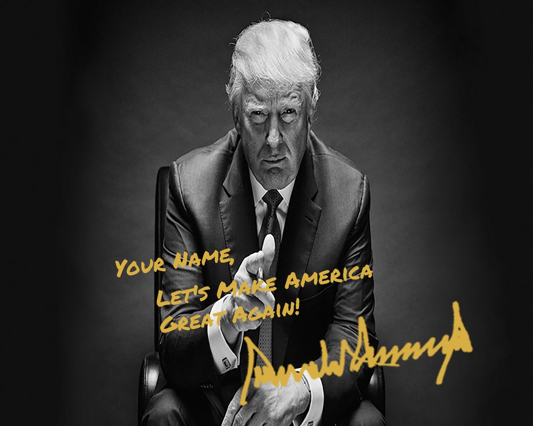 Customized President Donald Trump Personalized Digital Photo 8x10 - Etsy