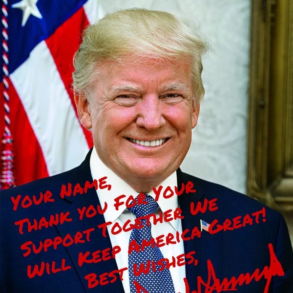 Personalized President Donald Trump Photo - Etsy