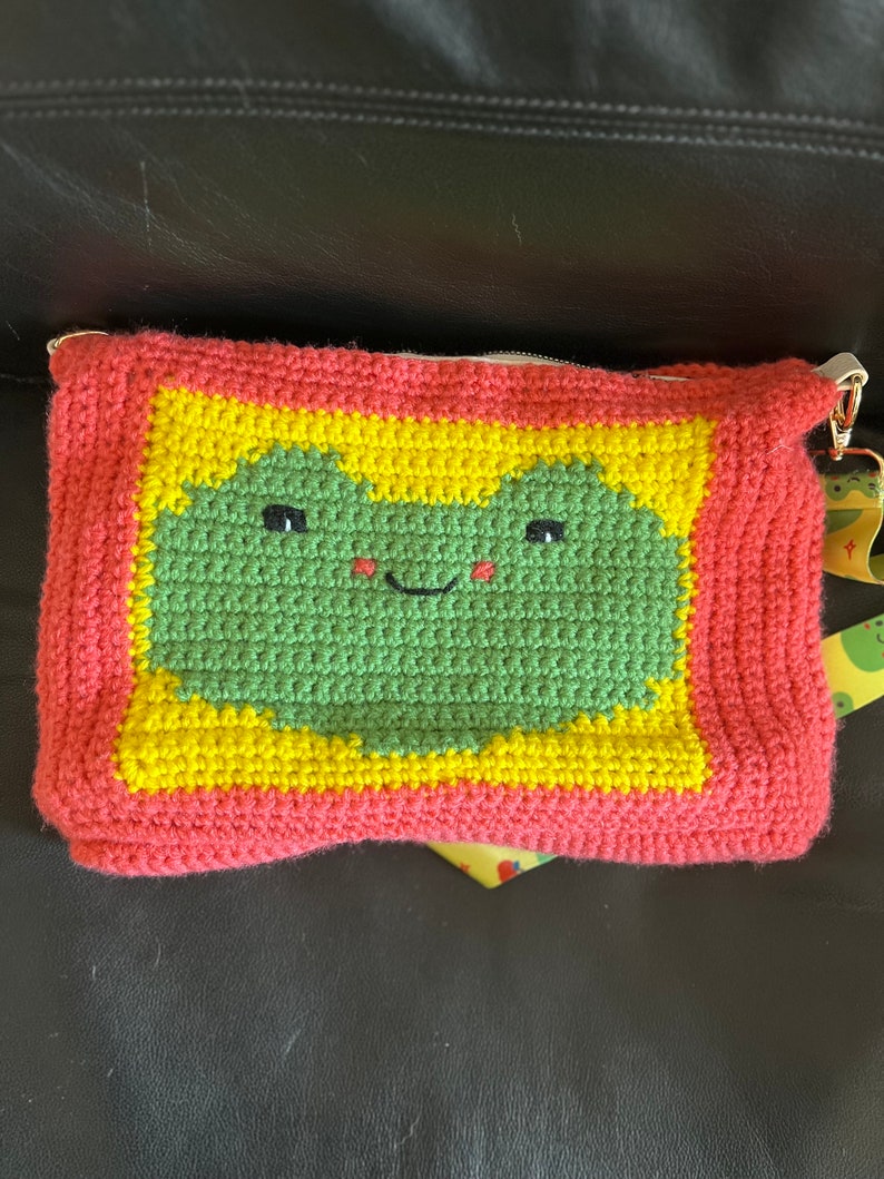 Cute Crochet Handmade Happy Frog Crossbody Kawaii Froggy Purse - Etsy