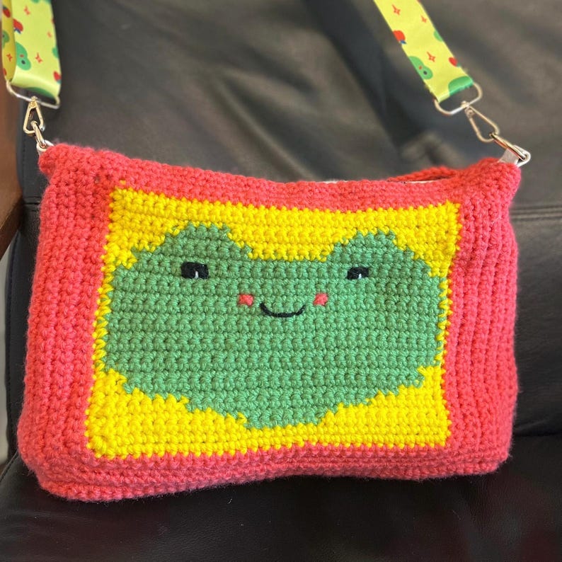 Cute Crochet Handmade Happy Frog Crossbody Kawaii Froggy Purse - Etsy
