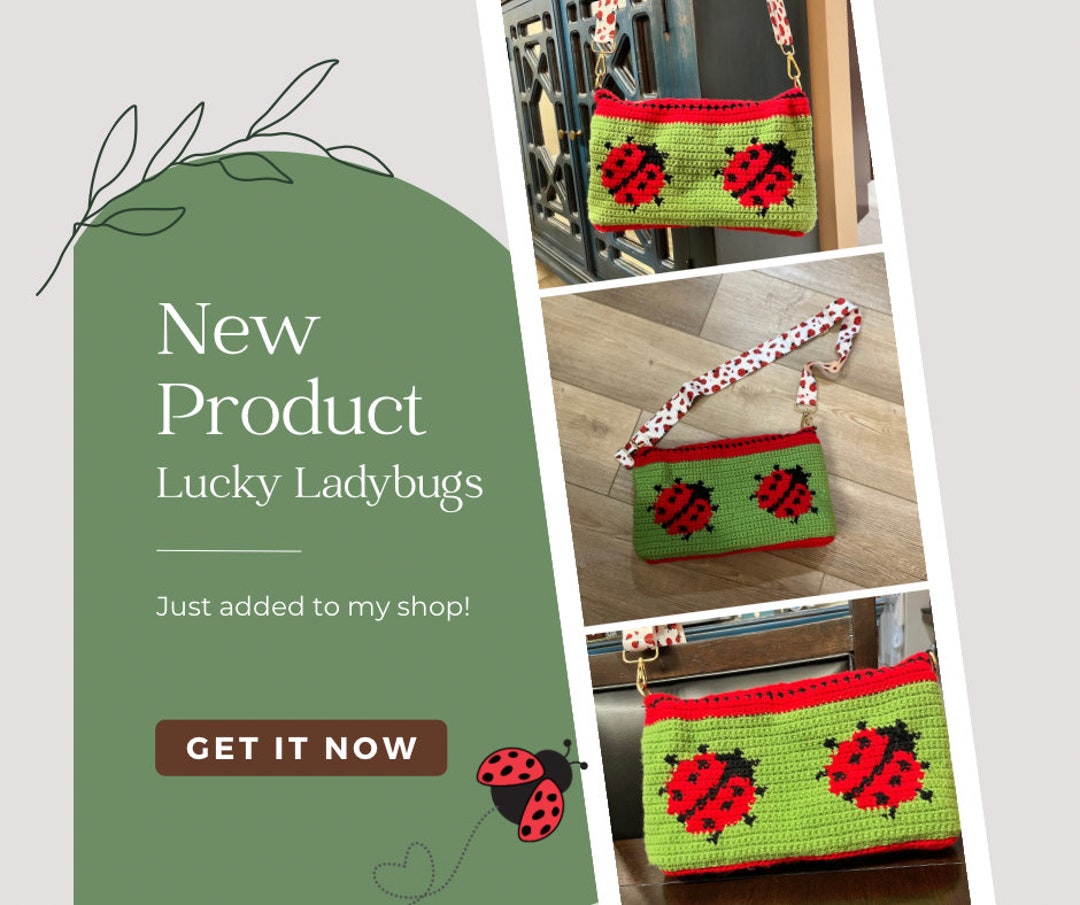 Cute Crochet Handmade Lucky Ladybug Crossbody Ladybugs Purse - Etsy