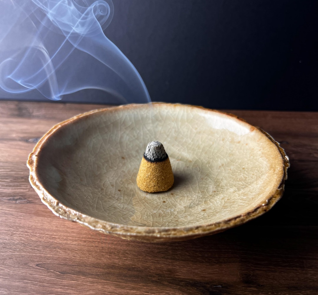 Ceramic Incense Plate, Rock Texture, Jewelry & Trinket Dish, Handmade ...