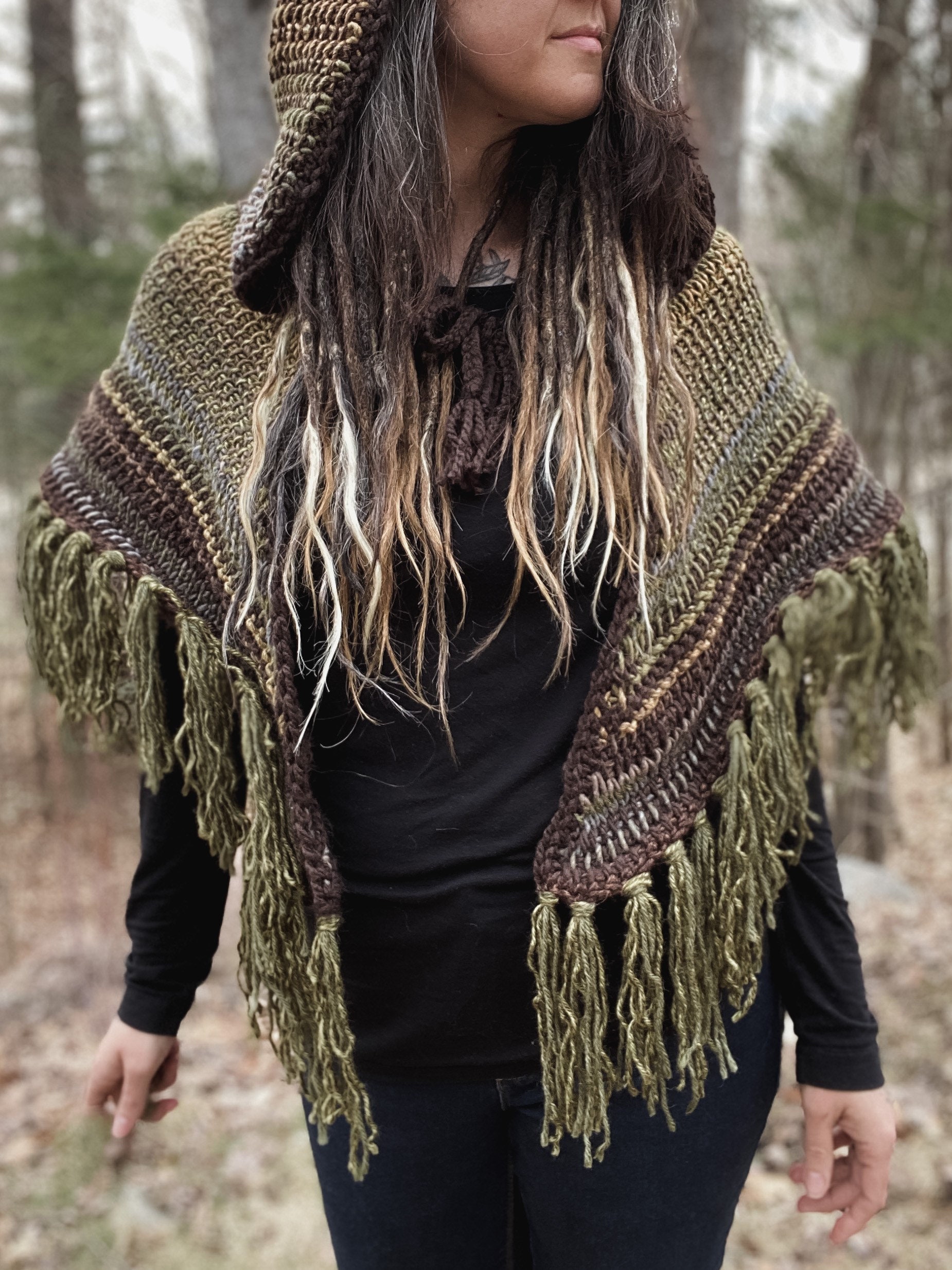 The Hedge Witch Shawl Hooded - Etsy