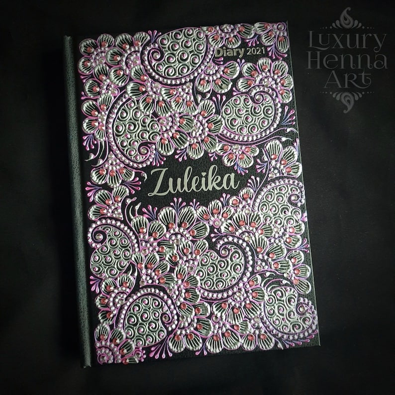 A5 2026 Diary Colourful Henna Design Page per Day - Etsy