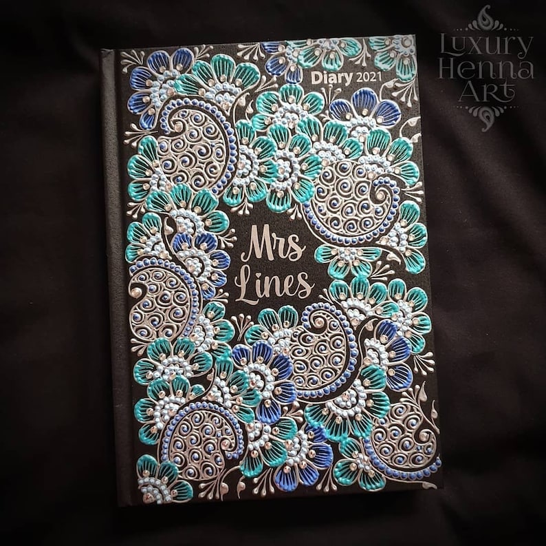 A5 2026 Diary Colourful Henna Design Page per Day - Etsy