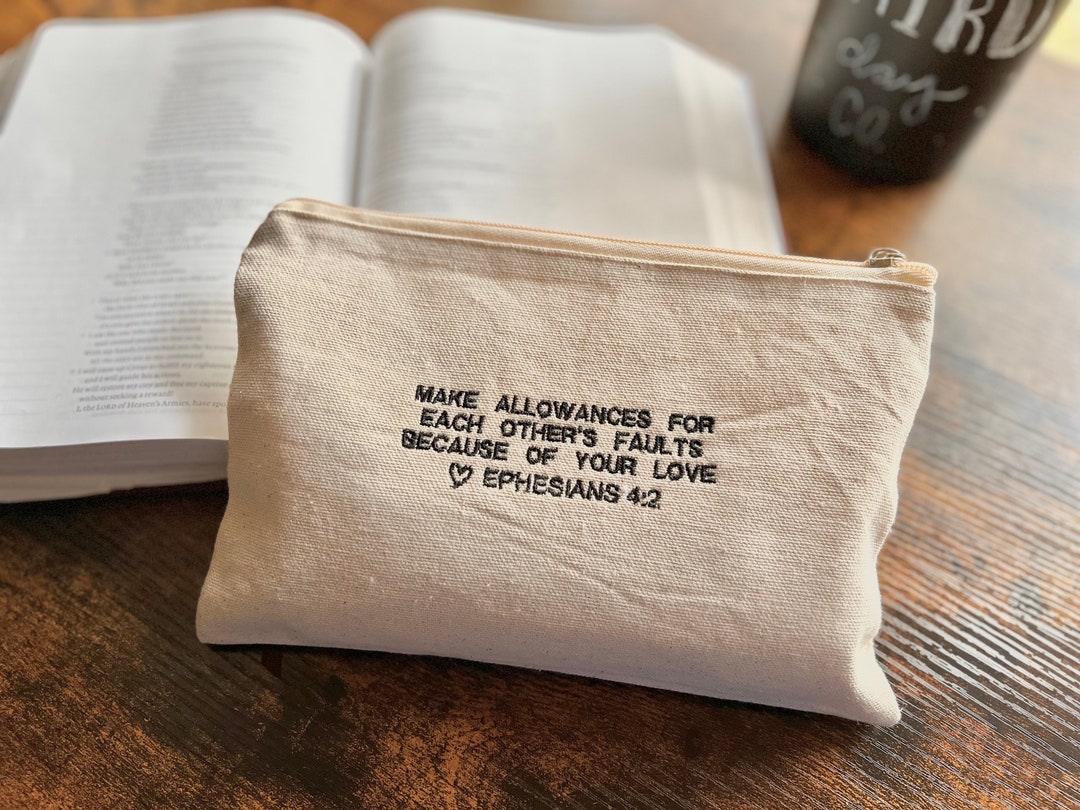 My Bible Study Bag Canvas Zipper Pouch Bag, Christian Pencil Case ...