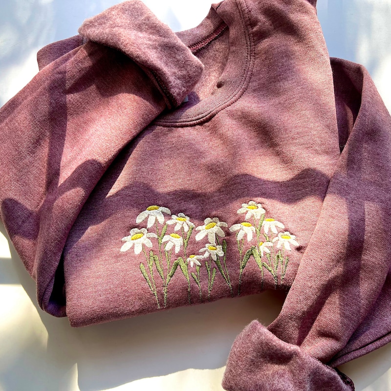 Embroidered Sweatshirt - Etsy