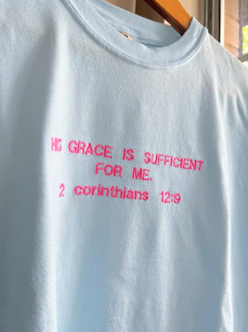 Embroidered Bible Verse T-shirt: Christian Comfort Colors Tee - Etsy