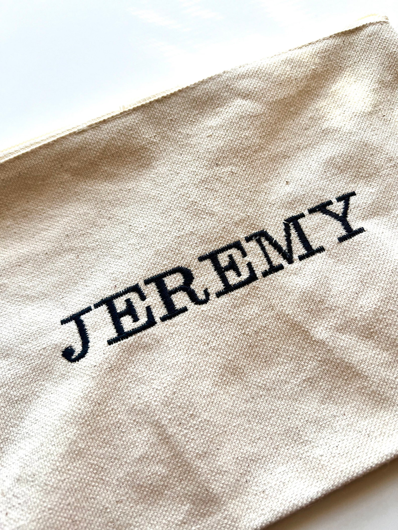 Personalized Canvas Pouch | Custom Name Embroidered Zipper Pouch ...
