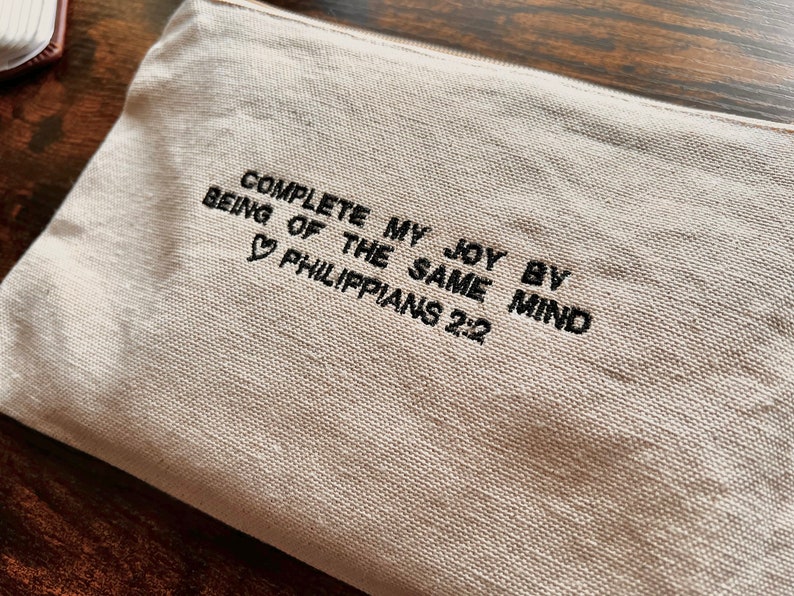 My Bible Study Bag Canvas Zipper Pouch Bag, Christian Pencil Case ...