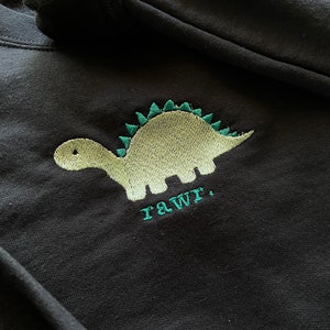 Cute Dinosaur Sweatshirt – Embroidered Dino Crewneck – Gift for ...