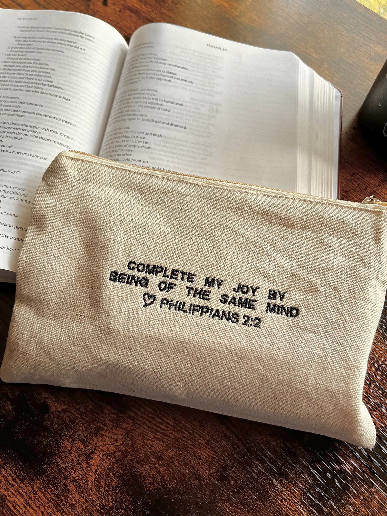 My Bible Study Bag Canvas Zipper Pouch Bag, Christian Pencil Case ...
