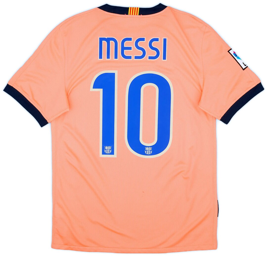 Barcelona 2009 2010 Messi 10 Third Football Shirt Soccer Jersey Size XL ...