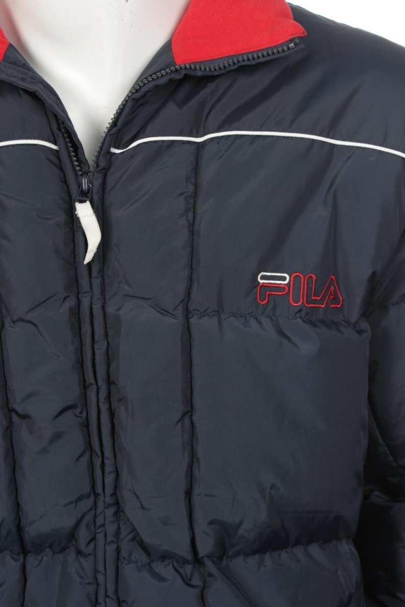 Fila Puffer Jacket Hip Hop Rap Style Navy Blue/red Size XL - Etsy