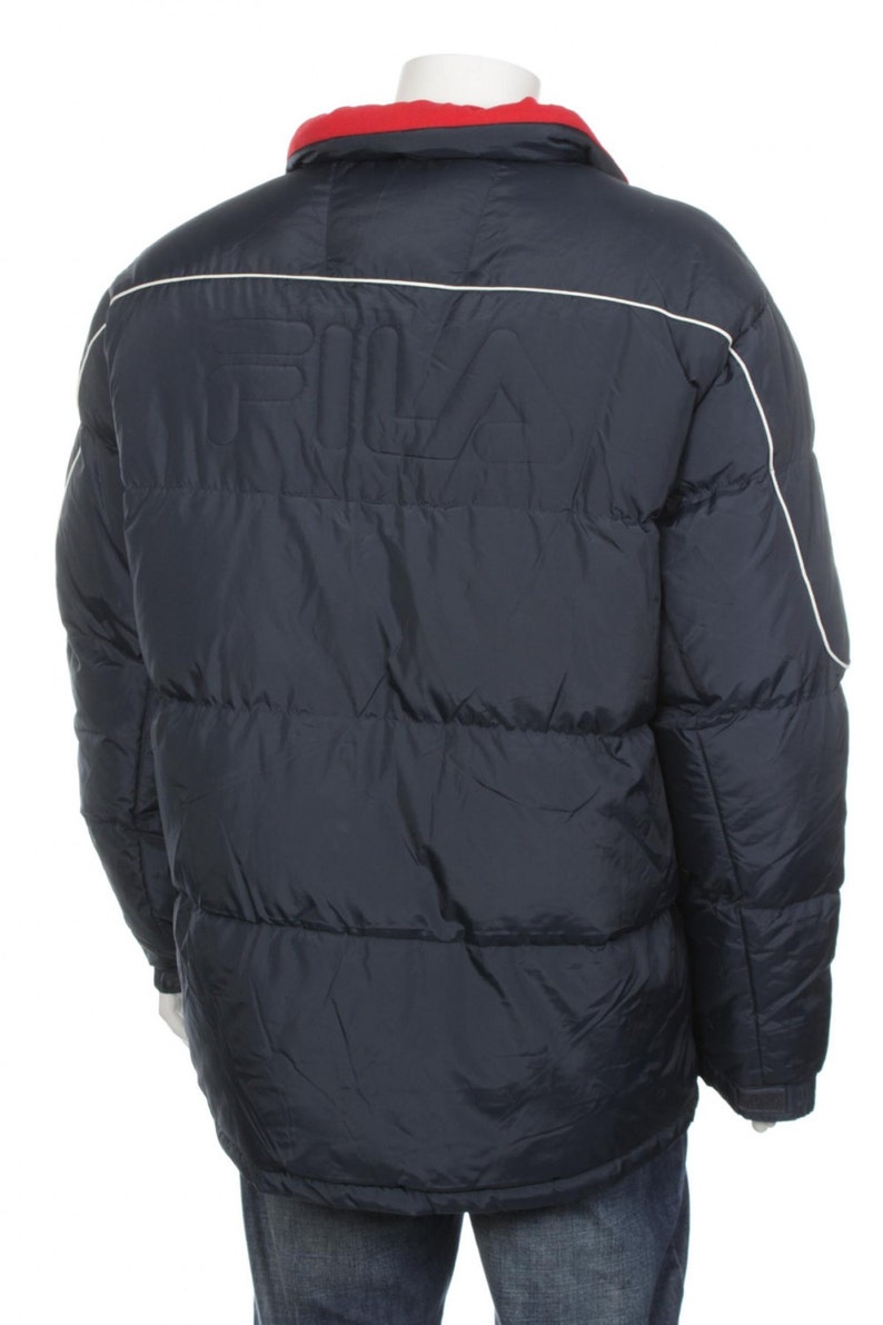 Fila Puffer Jacket Hip Hop Rap Style Navy Blue/red Size XL - Etsy