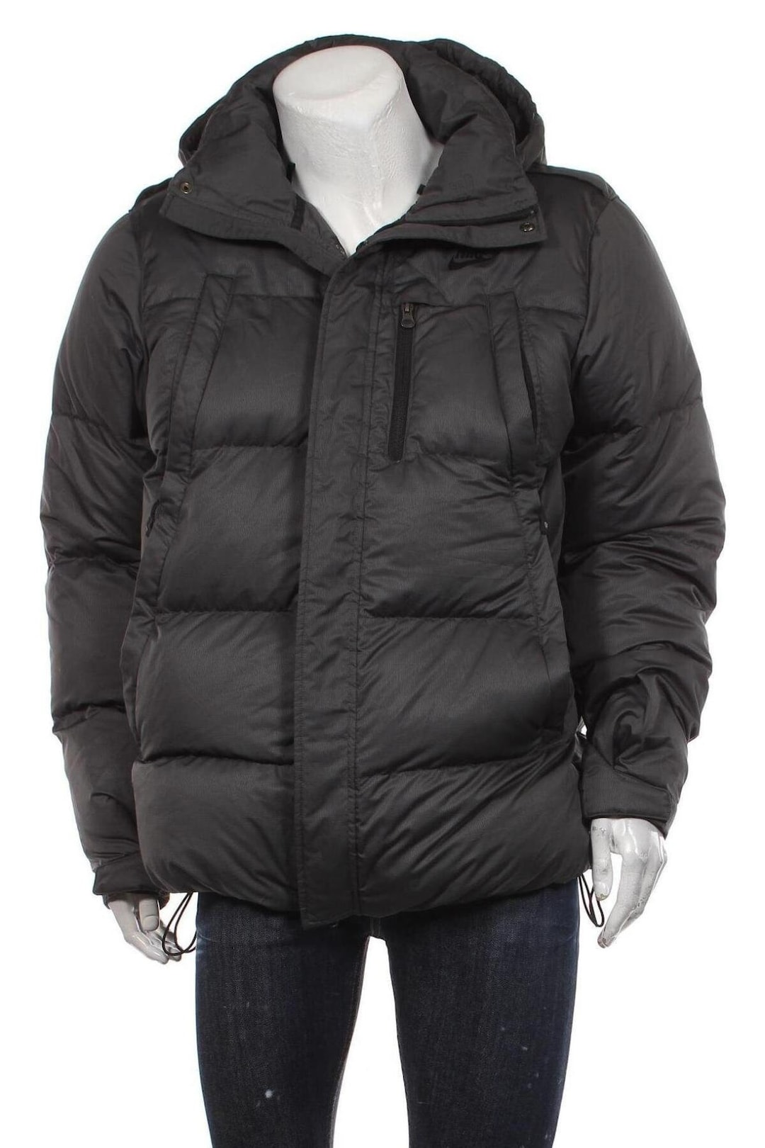 Nike Drill Puffer Jacket Black Size L RARE Vintage - Etsy