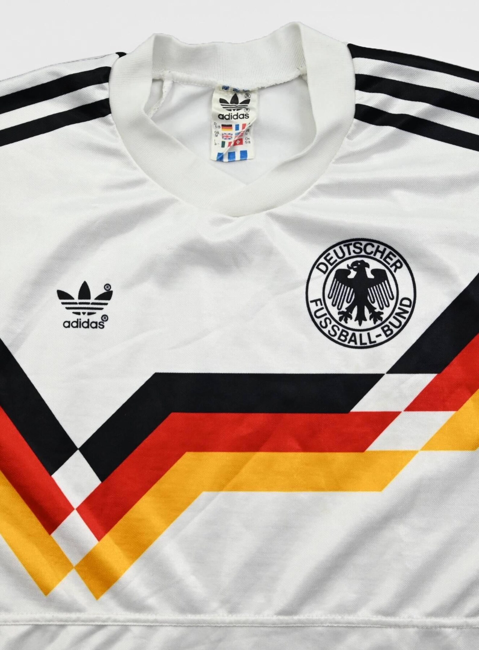 GERMANY DEUTSCHLAND 1990 Home Football Shirt Soccer Jersey Adidas Size ...