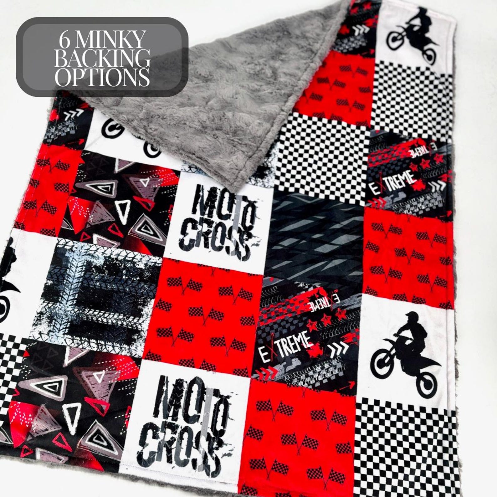 Motocross Baby Blanket Security Blanket Baby Shower Gift Dirt Bike ...