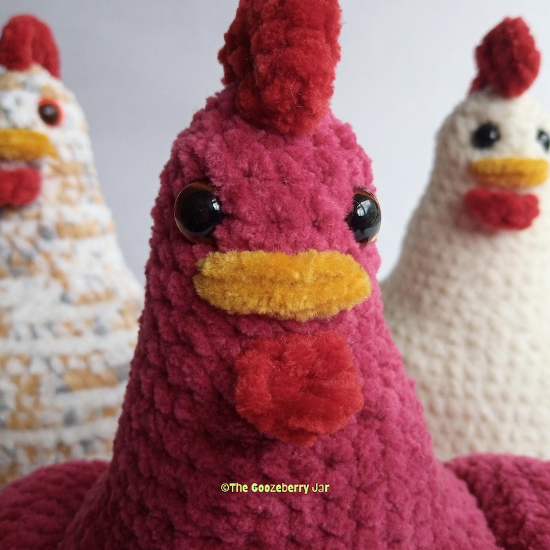 Cherry Chicken Crochet Pattern: Plush Amigurumi Tutorial (PDF) - Etsy