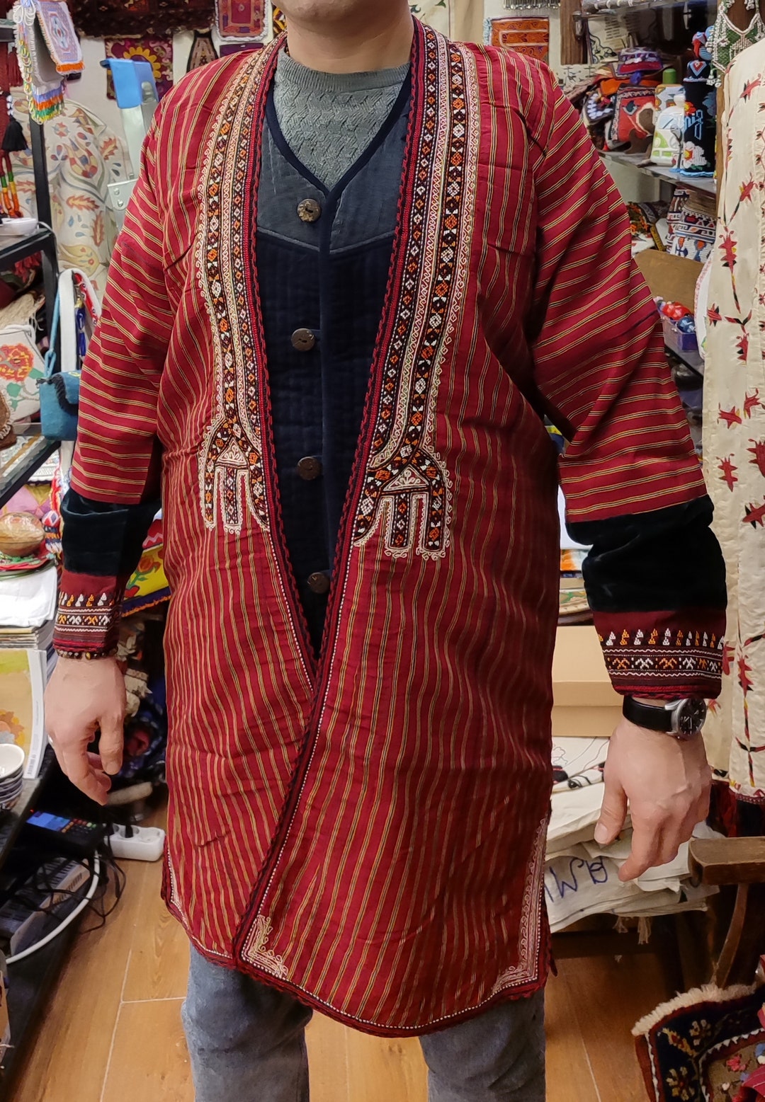Vintage Traditional Turkmen Chapan - Coat - Etsy