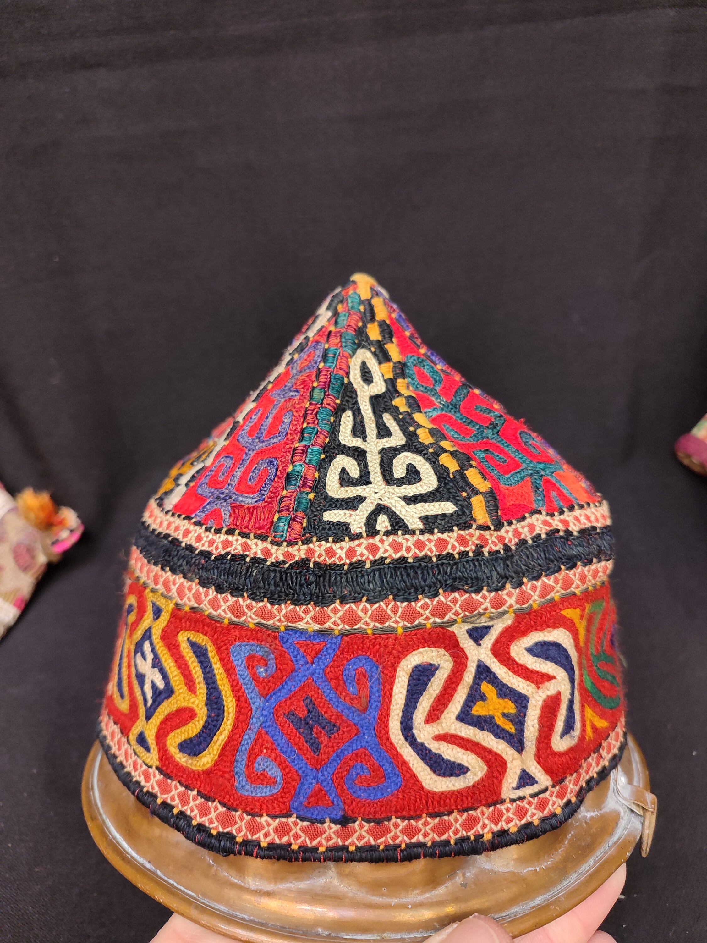Antique Turkmen Silk and Cotton Hand Embroidered Hat & Skullcap - Etsy