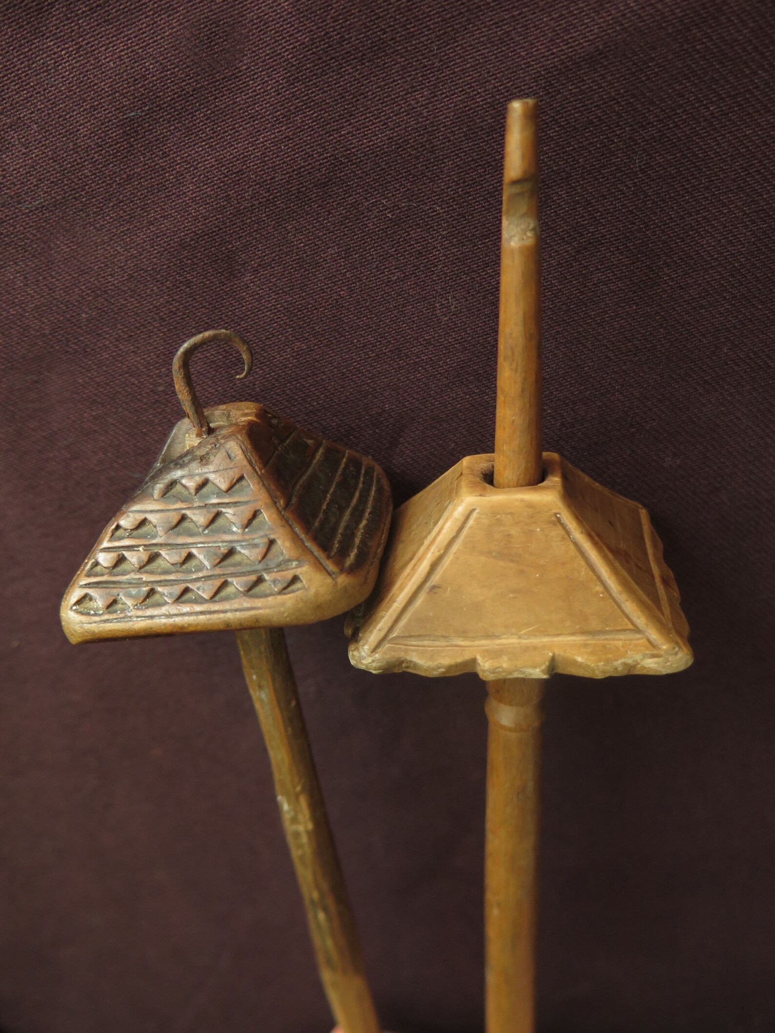 Antique Hand Carved Drop Spindles - Anatolian Textile Tool - Etsy