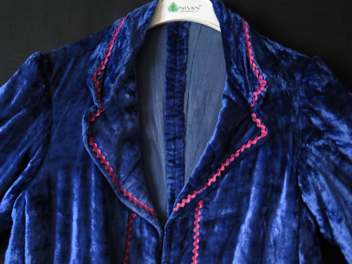 Vintage Turkish Anatolian Velvet Jacket Free Shipping - Etsy