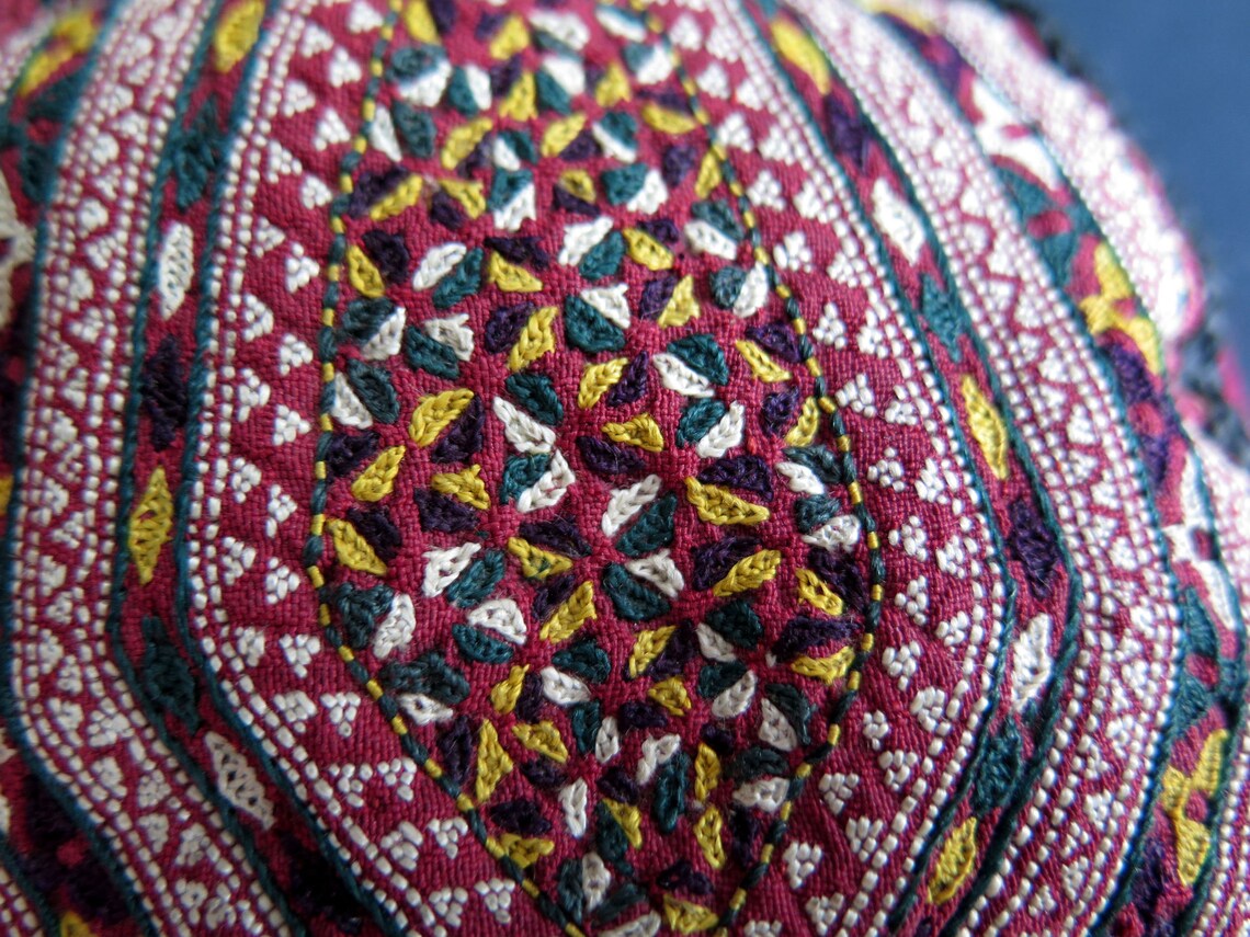 Vintage Turkmen Turkmenistan Fine Silk Hand Embroidered Necktie Free ...