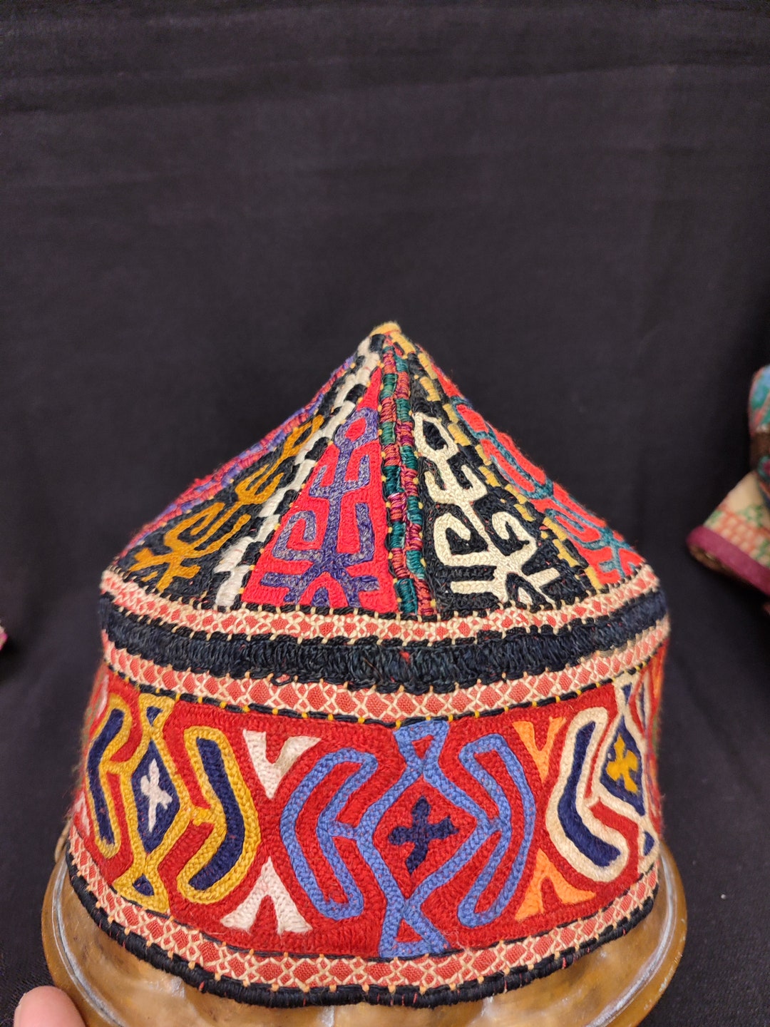 Antique Turkmen Silk and Cotton Hand Embroidered Hat & Skullcap - Etsy