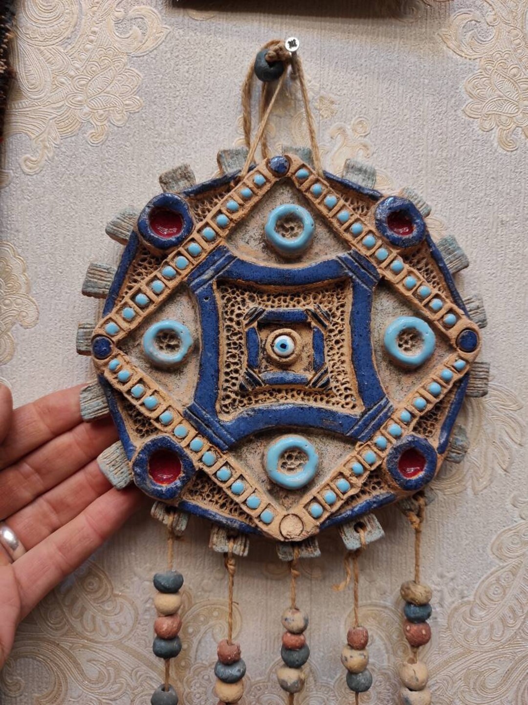 Vintage Pottery Evil Eye Protector & Nazarlik - Etsy