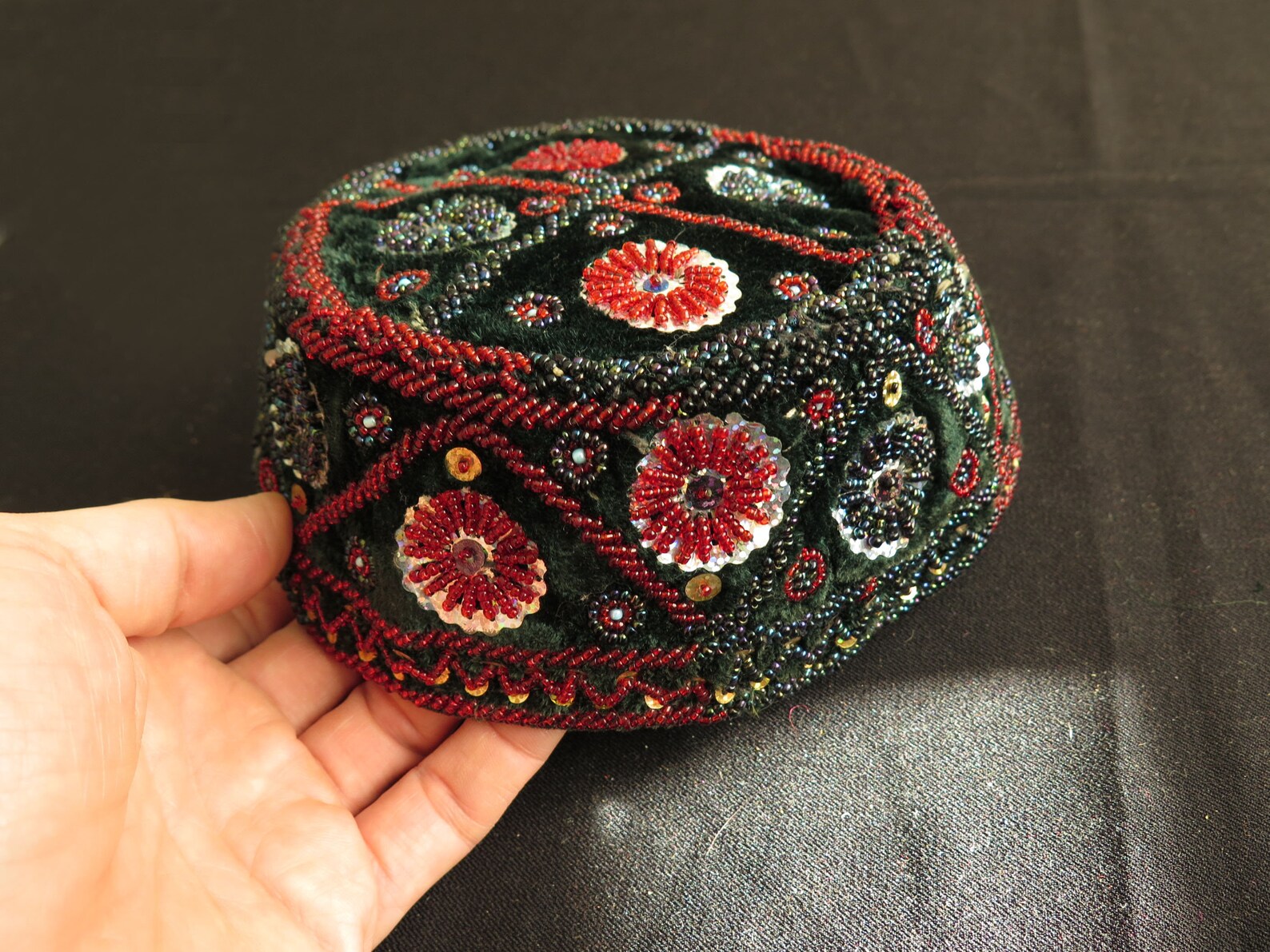 Afghan Tribal Hat decorated with Beads | Etsy