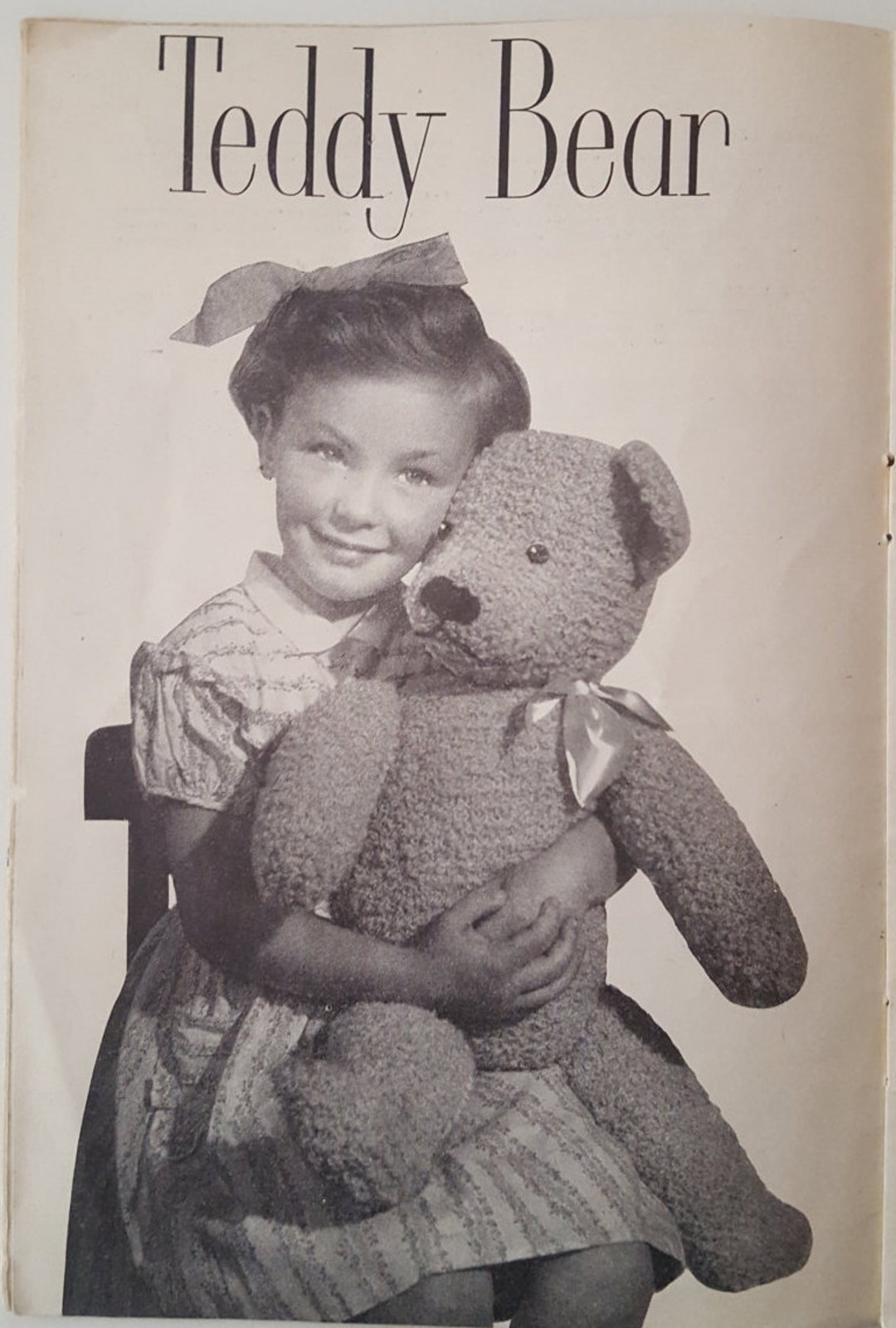 Vintage Teddy Bear Knitting Pattern, Vintage Toy Pattern, Vintage ...