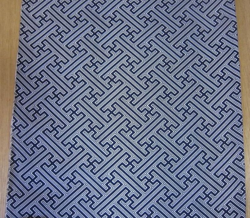 Roll of Indigo Sayagata Pattern Cotton Kimono Yukata Bolt | Etsy