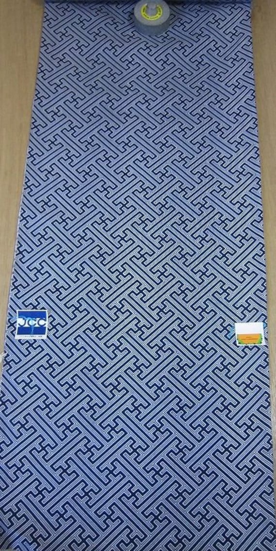 Roll of Indigo Sayagata Pattern Cotton Kimono Yukata Bolt | Etsy