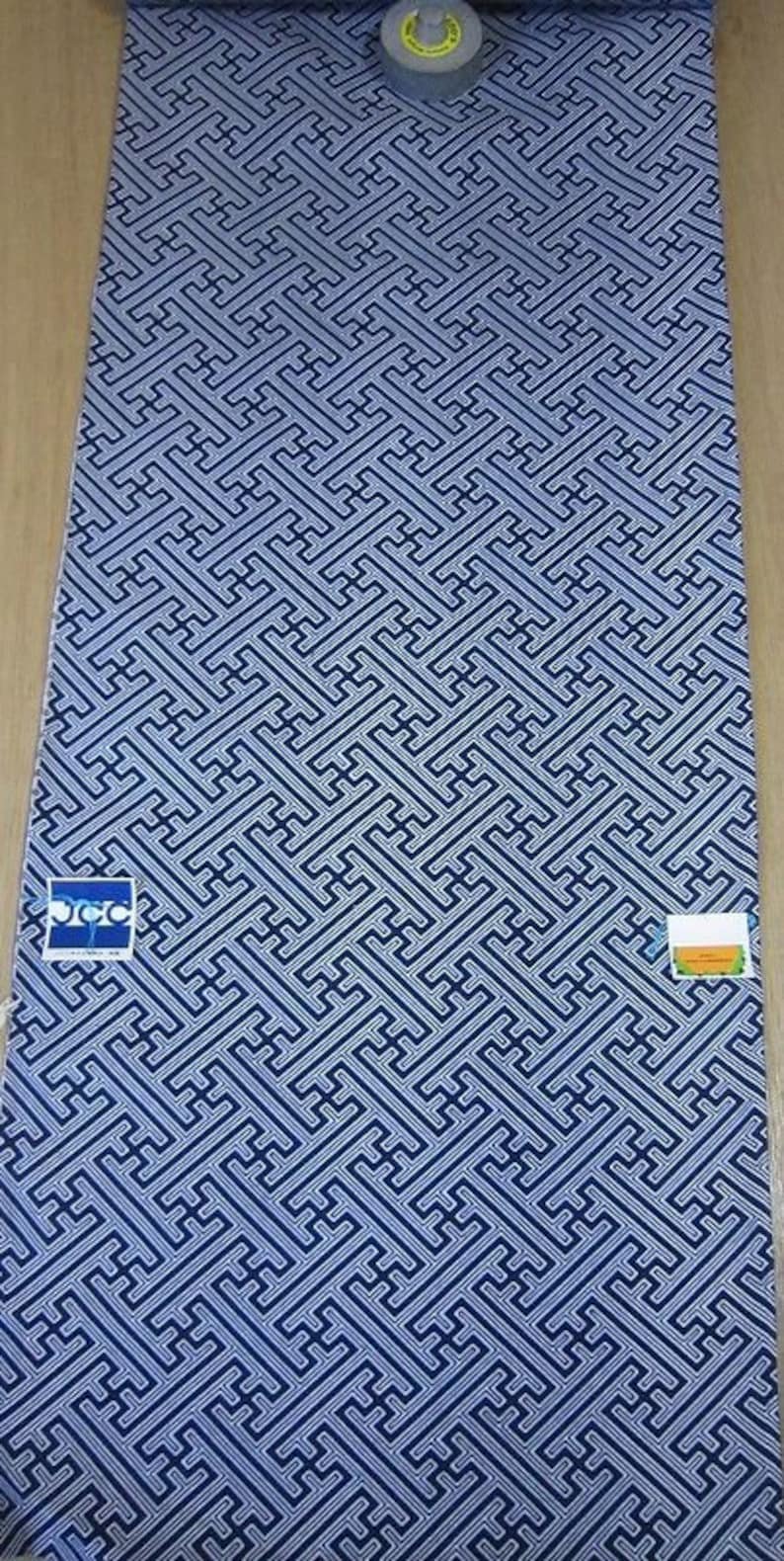 Roll of Indigo Sayagata Pattern Cotton Kimono Yukata Bolt | Etsy