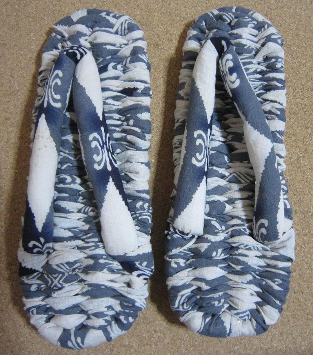 New!! Handmade Zouri Room Shoes Slippers for Mens Japanese Nuno Zori ...