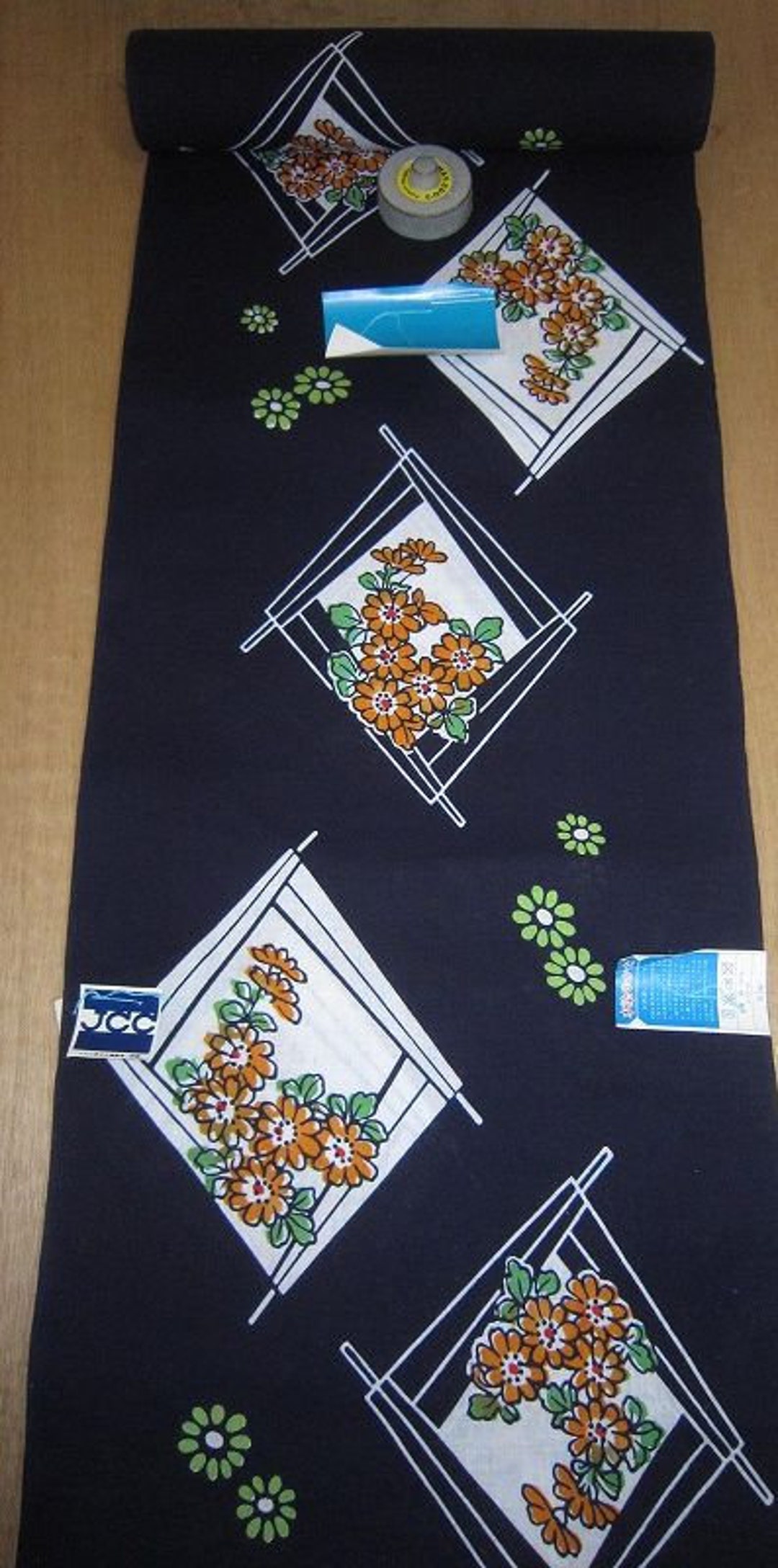 Roll Of Whole Bolt Vintage Yukata Cotton Fabric 36cm X 11m Etsy