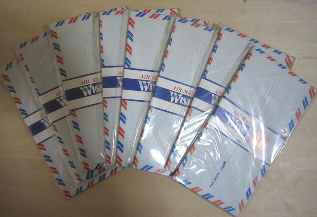 Set of 80 Pieces AIR MAIL Envelope Made in Japan Retro Vintage Air Mail ...
