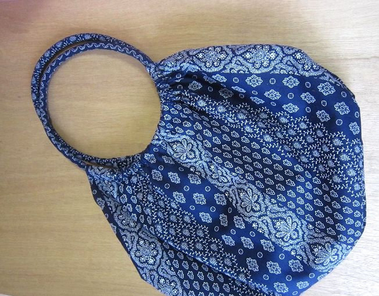 New!! Handmade Souleiado Fabric Round Shoulder Bag Cotton Canvas Made ...