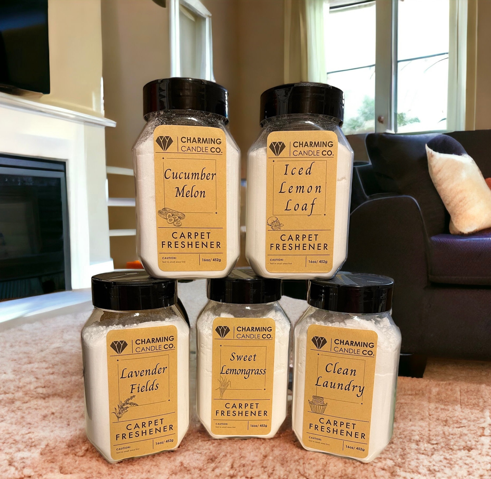 Natural Carpet Deodorizer Powder | Pet Safe Odor Eliminator - Etsy