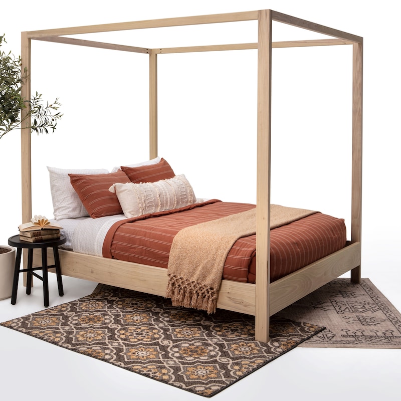 Canopy Queen Solid Bed - Etsy