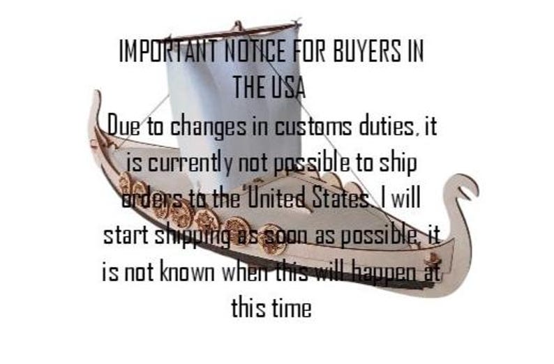 Viking Ship Model, 38 Cm(15 Inches) Wooden Floatable Viking Longship ...